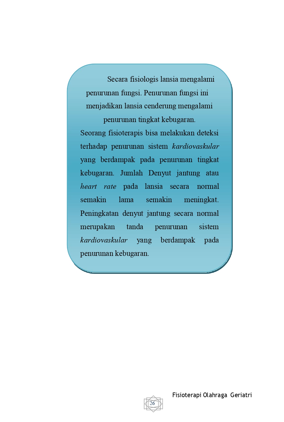 Fisioterapi Olahraga Geriatri | Publikasi Dosen