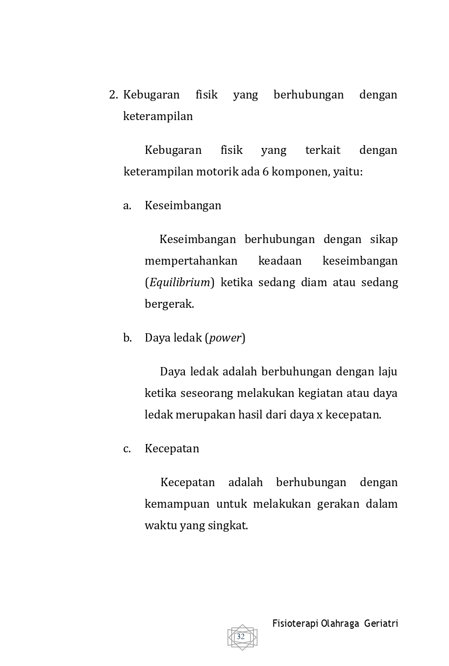 Fisioterapi Olahraga Geriatri | Publikasi Dosen