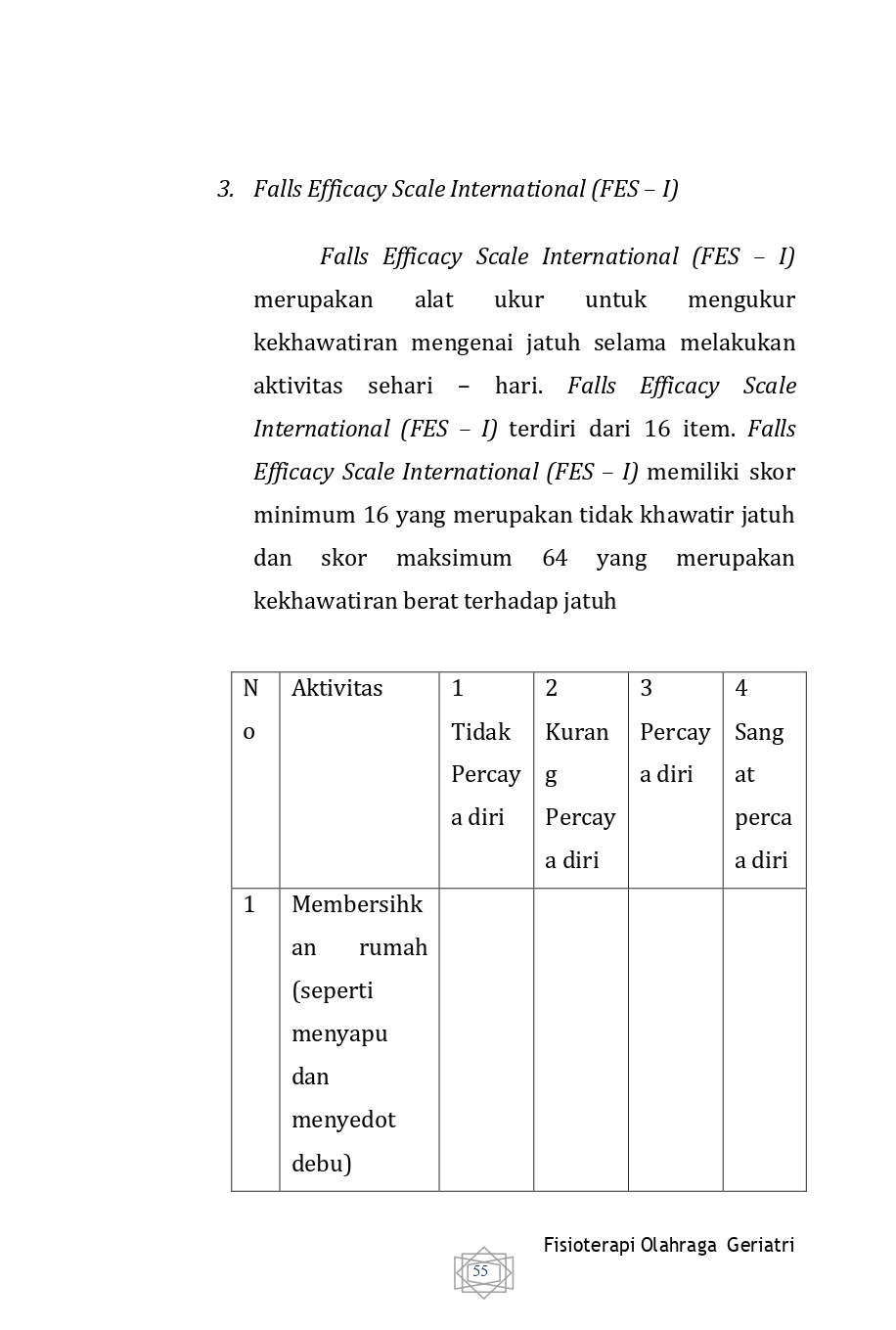 Fisioterapi Olahraga Geriatri | Publikasi Dosen